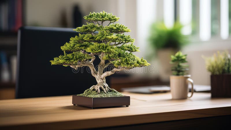 Office tree model stock illustration. Illustration of design - 372883915