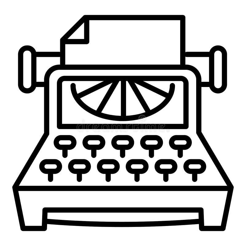 Typewriter Outline Stock Illustrations – 2,324 Typewriter Outline Stock ...