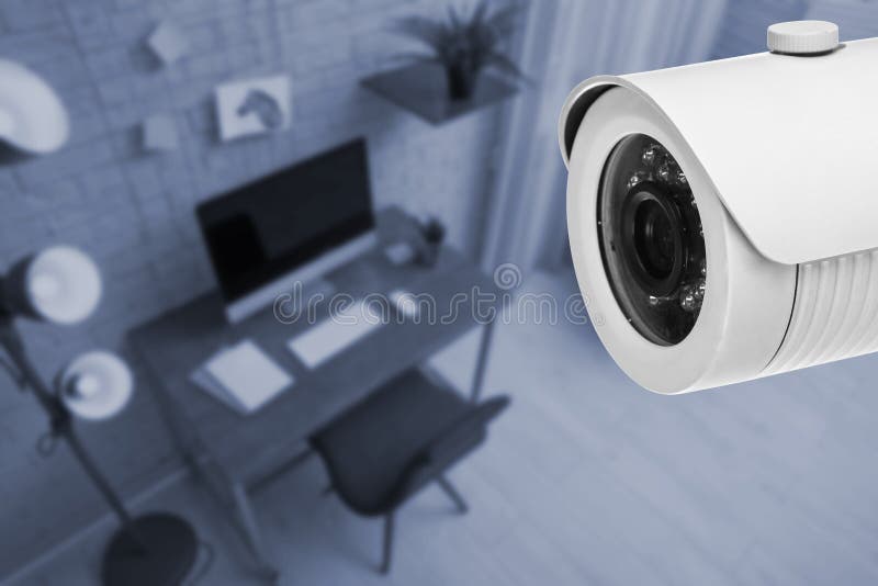 Office Under CCTV Camera Surveillance Stock Image - Image of privacy ...