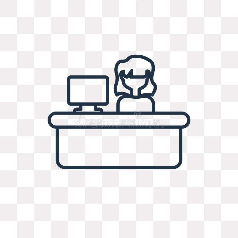 Office Vector Icon Isolated on Transparent Background, Linear of Stock ...