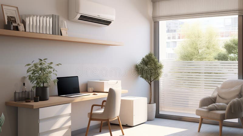 Office wall ac unit stock illustration. Illustration of organized ...