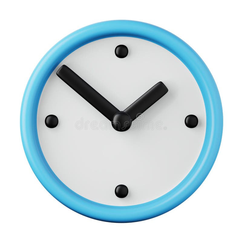 Office Wall Clock High Quality 3D Render Illustration. Time Management ...