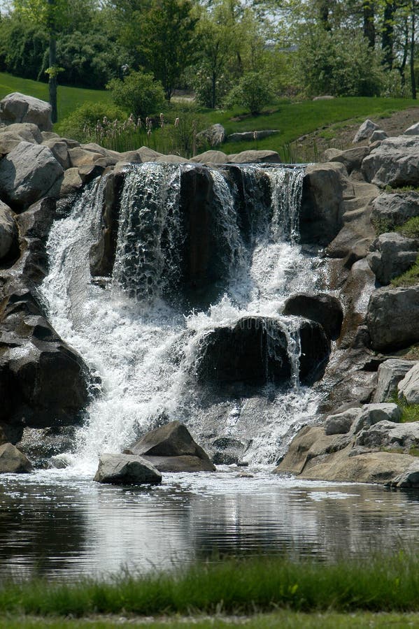 Office Waterfall stock photo. Image of stones, constructed - 3072