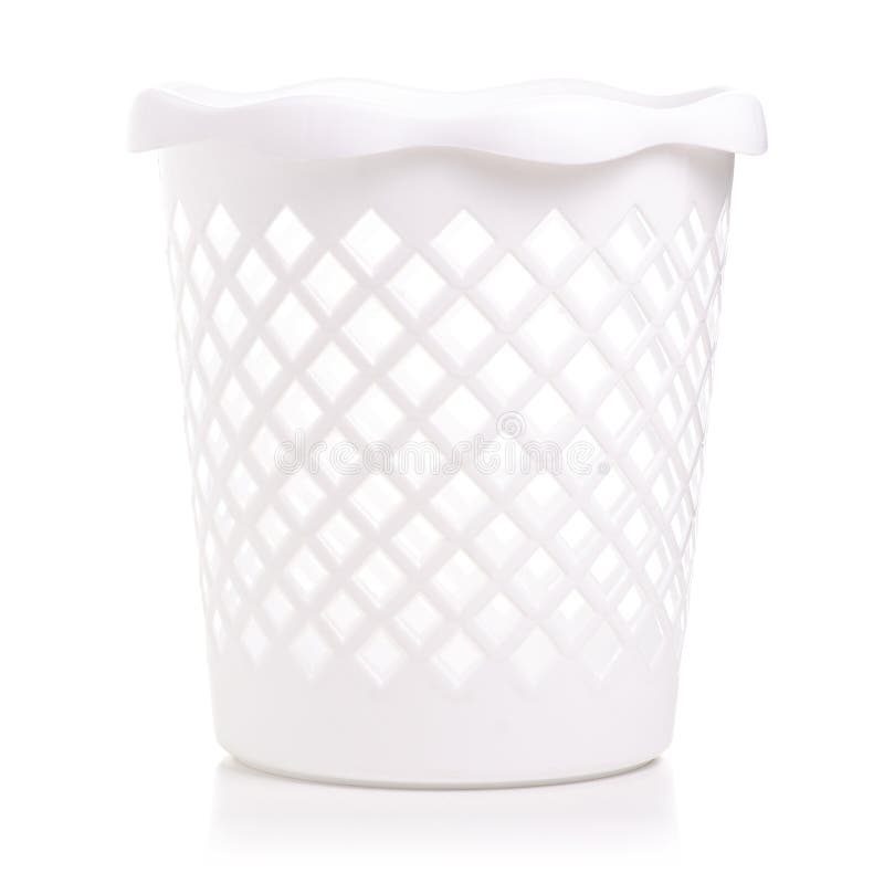 Office White Bucket Crumpled Sheet in Hand Pattern Stock Photo - Image ...