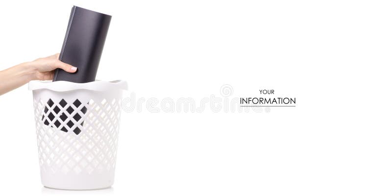 Office White Bucket Folder in Hand Pattern Stock Image - Image of ...