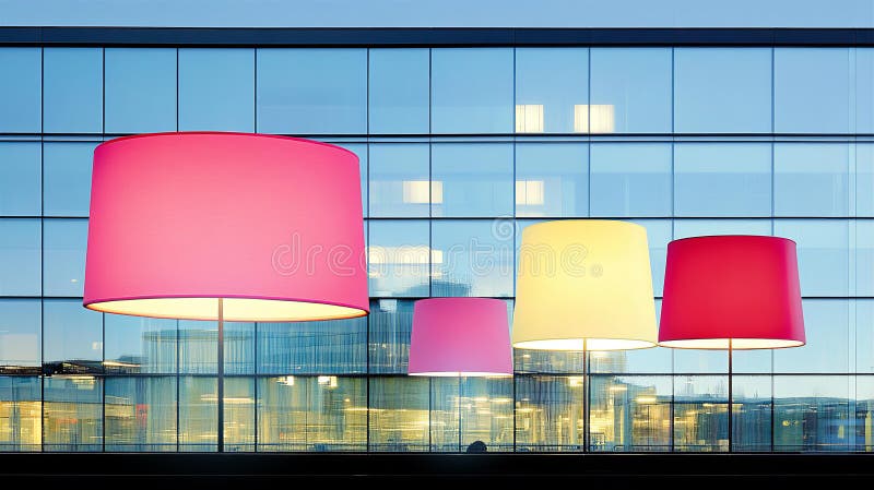 Office Windows and Light Shades Abstract Background AI Stock ...