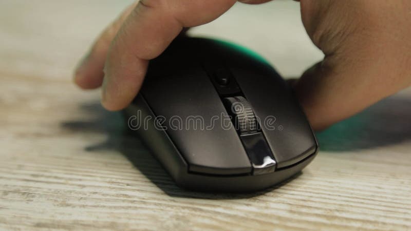 Office Wireless Mouse Close-up, Camera Movement Stock Footage - Video ...
