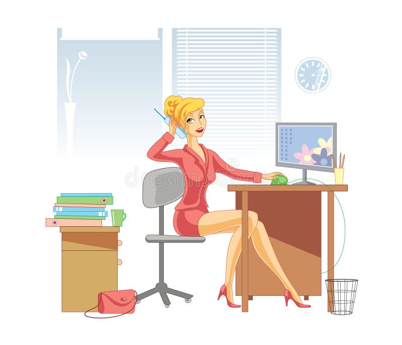 Office Distractions stock vector. Illustration of concentrate - 9401832