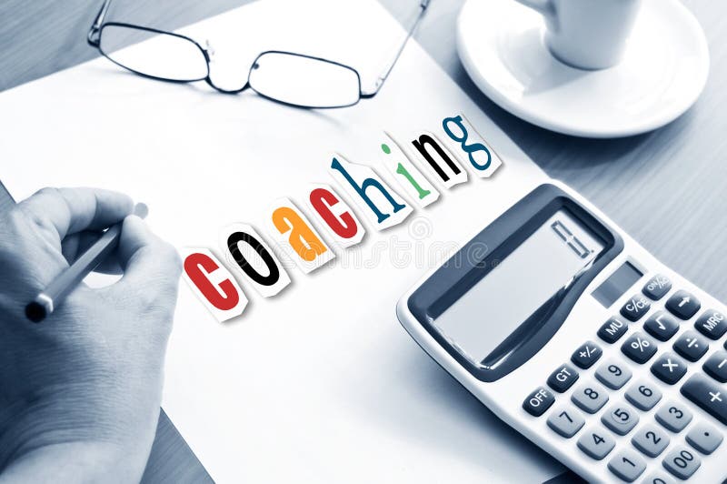 Office and Word Coaching on White Page Stock Image - Image of ...