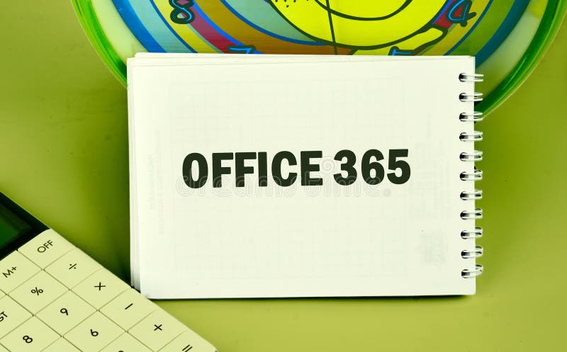 OFFICE 365 Words Written in the Notebook, the Front View Stock Photo ...