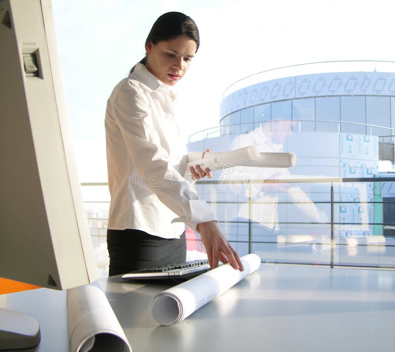 Office work stock photo. Image of computers, watching, sunny - 86858