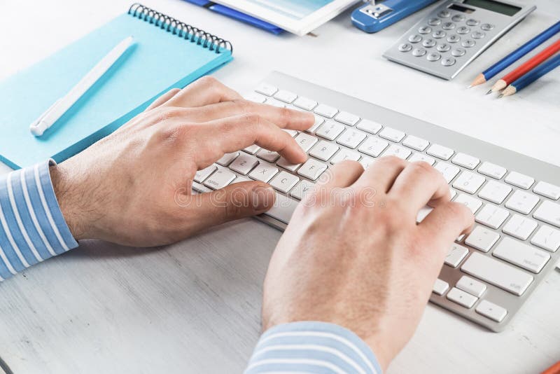 Office Work at the Computer Stock Image - Image of internet, human ...