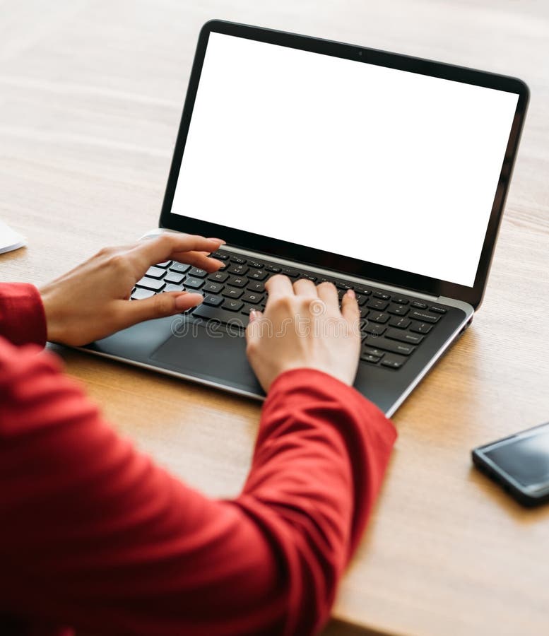 Office Work Computer Mockup Network Search Stock Photo - Image of ...