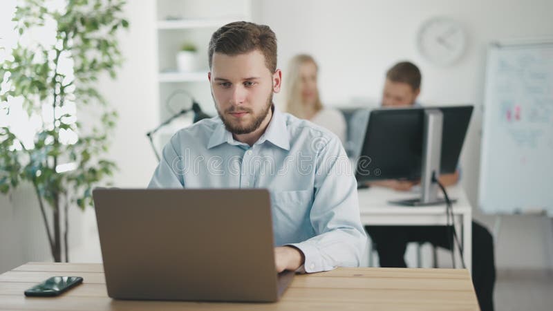 Office work day stock video. Video of together, teamwork - 253245603