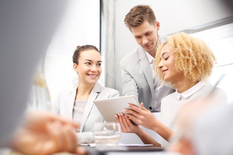 Office work. stock image. Image of adult, marketing, meeting - 83927375