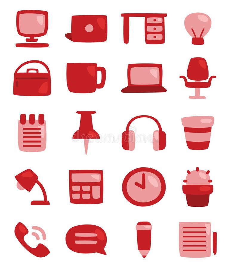 Office work, icon stock vector. Illustration of isolated - 259782211