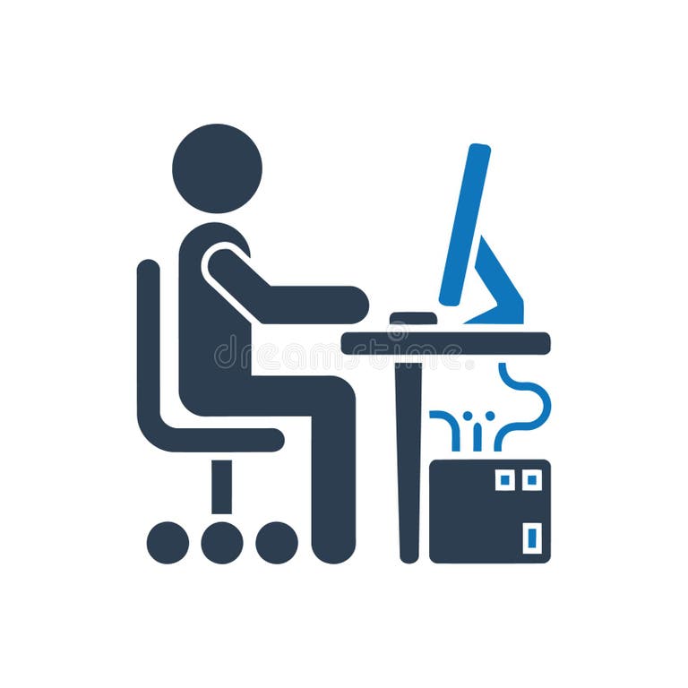 Office Work Icon stock illustration. Illustration of office - 373775807