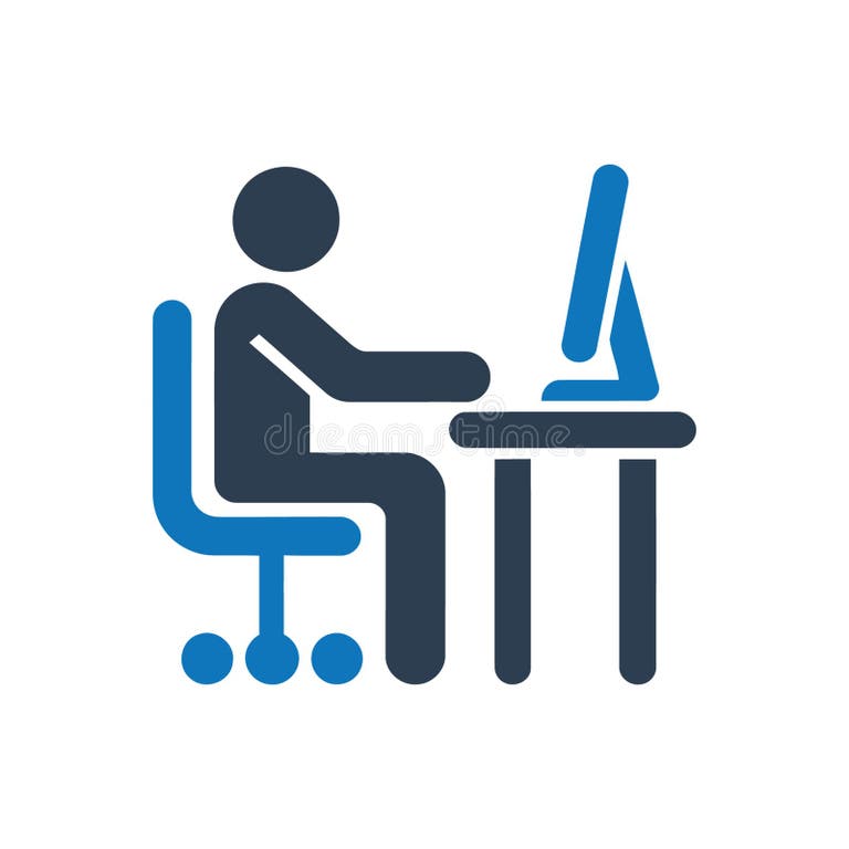 Office Work Icon stock vector. Illustration of productivity - 375316764