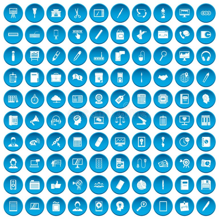 Blue Icons Office Stock Illustrations – 29,161 Blue Icons Office Stock ...