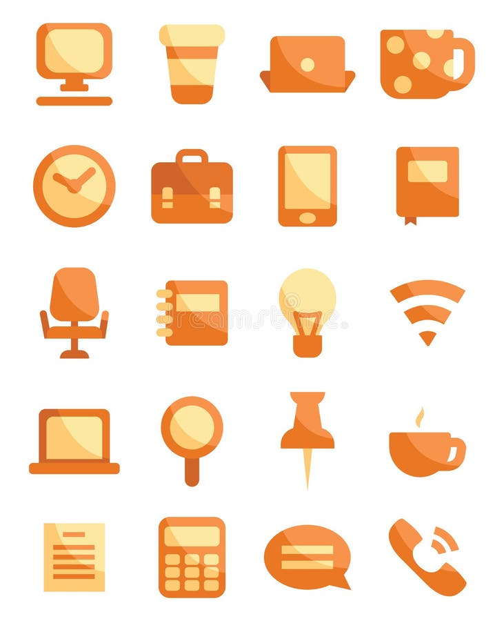 Office work, icon stock vector. Illustration of business - 261365417