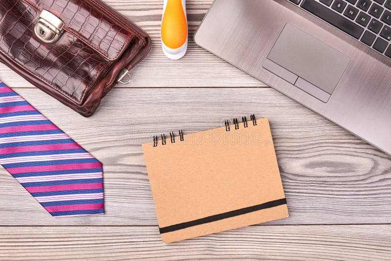 Office Work Mens Accessories Top View Flat Lay. Stock Photo - Image of ...