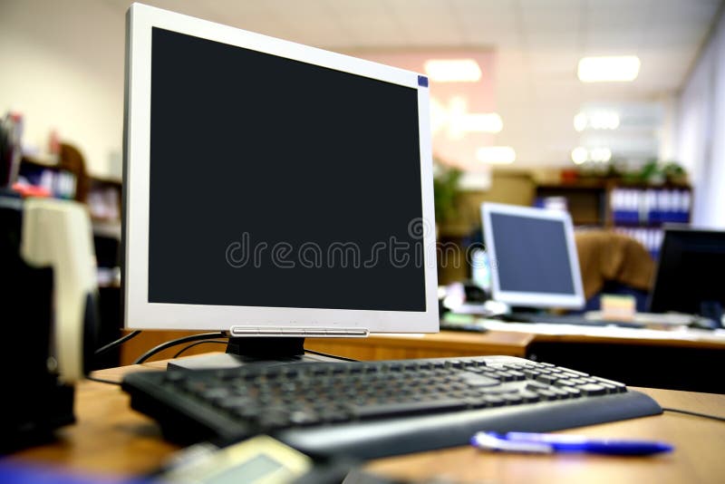 Office work place stock photo. Image of computer, education - 5375988