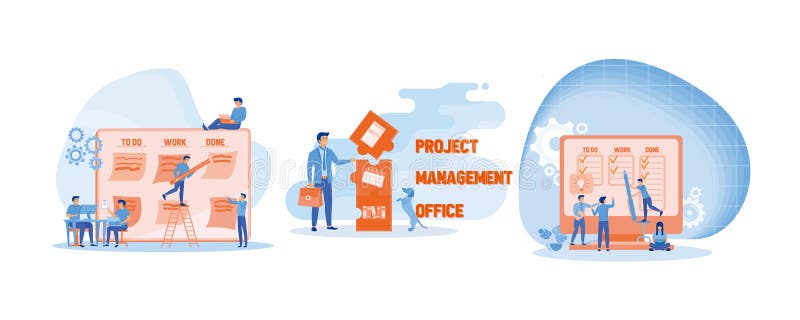 Office Work and Time Management. Project Management Office Acronym ...