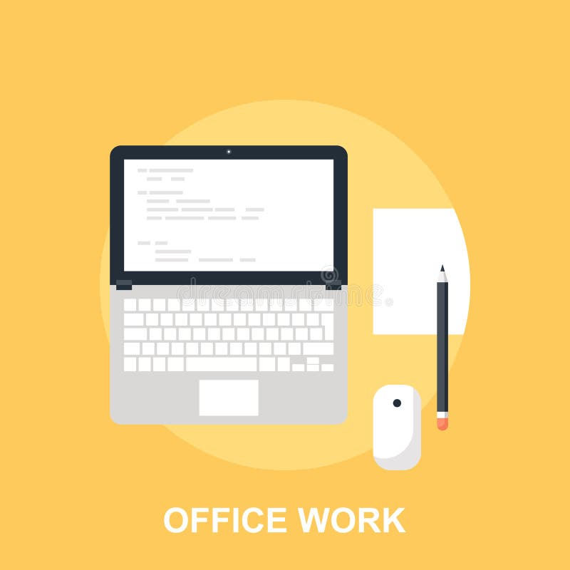 Office Work Vector Illustration Concept Stock Vector - Illustration of ...
