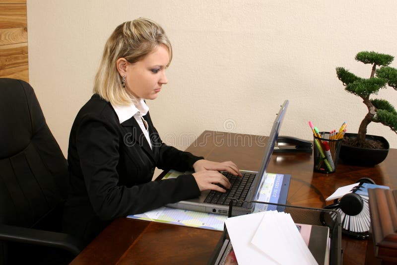 Office Worker stock image. Image of blonde, work, caucasian - 1677111