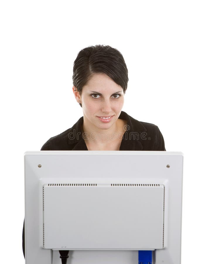 Office Worker stock photo. Image of brunette, professional - 18430934