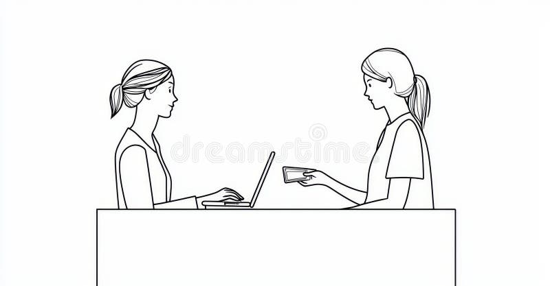 An Office Worker and an Assistant are Drawing Continuously on Their ...