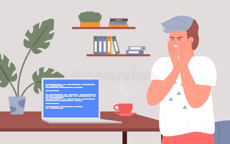 Cartoon Error Laptop Screen Virus Stock Illustrations – 133 Cartoon ...