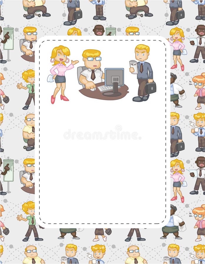 Office worker card stock vector. Illustration of cute - 19241506