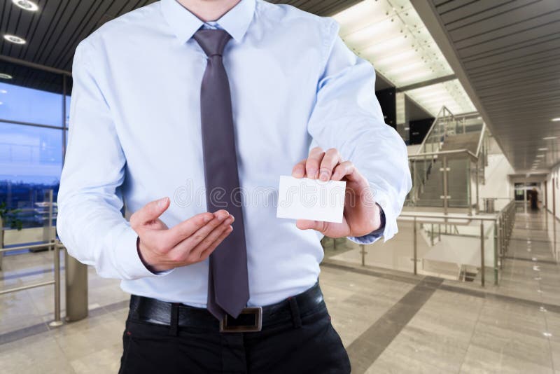 Office worker with card stock photo. Image of management - 44380632