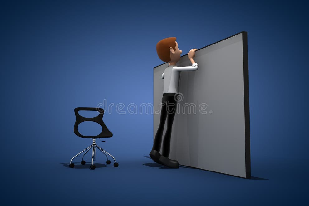 Office worker stock illustration. Illustration of nervous - 90310023