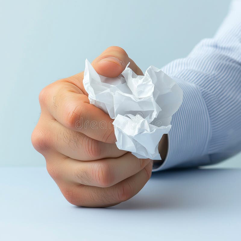 Business Professional Crumpling Paper, Showing Workplace Stress and ...