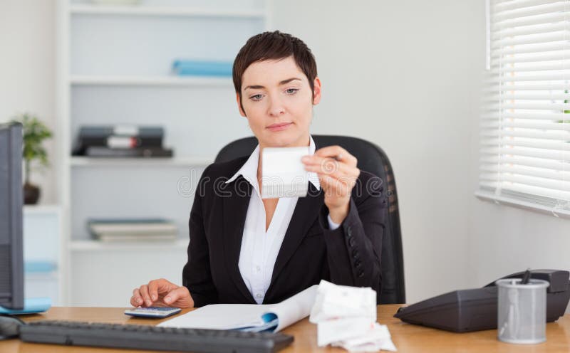 Office Worker Doing Accountancy Stock Photo - Image of office ...