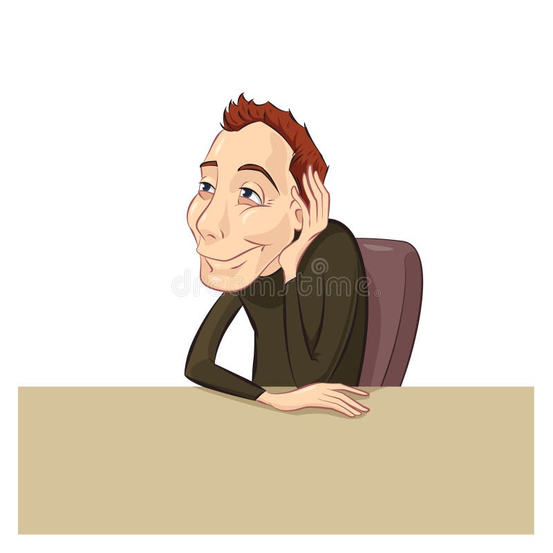 Office Worker Dreaming about Rest Stock Vector - Illustration of rest ...