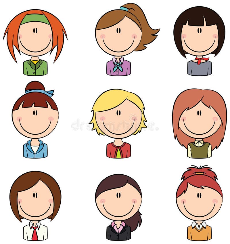 Office Worker Female Avatar Stock Vector - Illustration of female ...