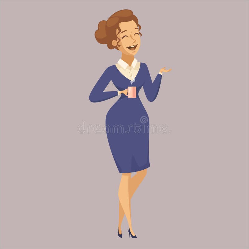 Office Worker Female Poses Vector Ilustration Stock Vector ...