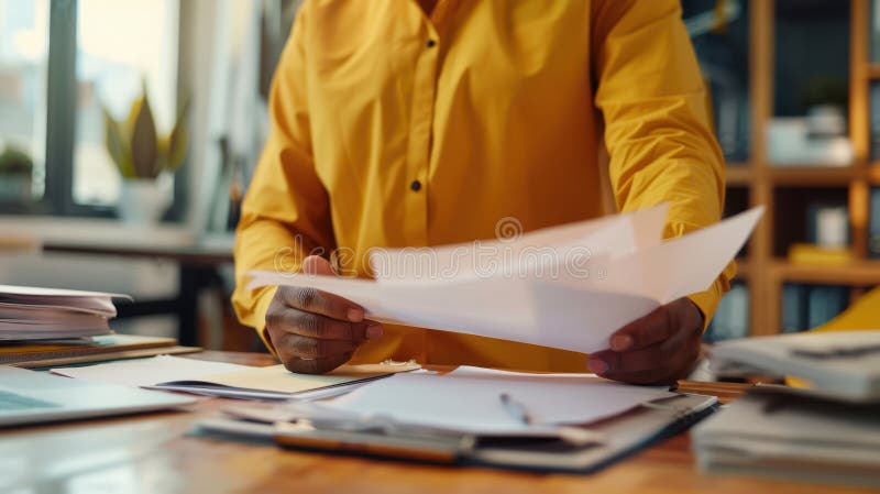 Office Worker Handling Documents Ai Generated Stock Photos - Free ...