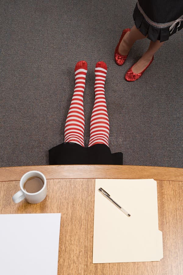 Office Worker Hiding Under a Desk Stock Photo - Image of innocent ...