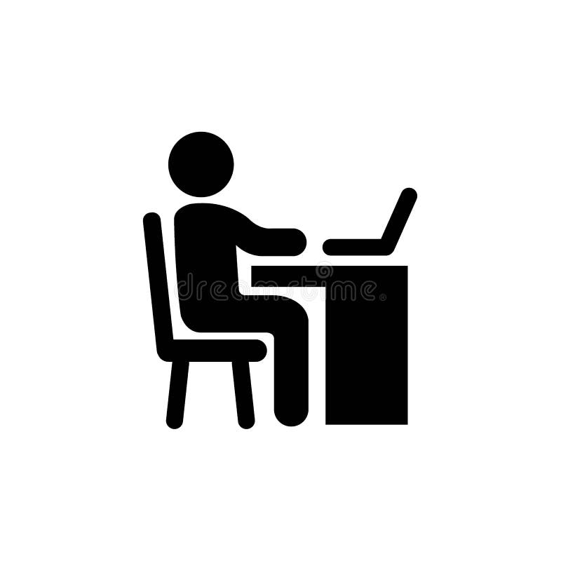 Office Worker Icon Logo Vector Design Template Stock Illustration ...