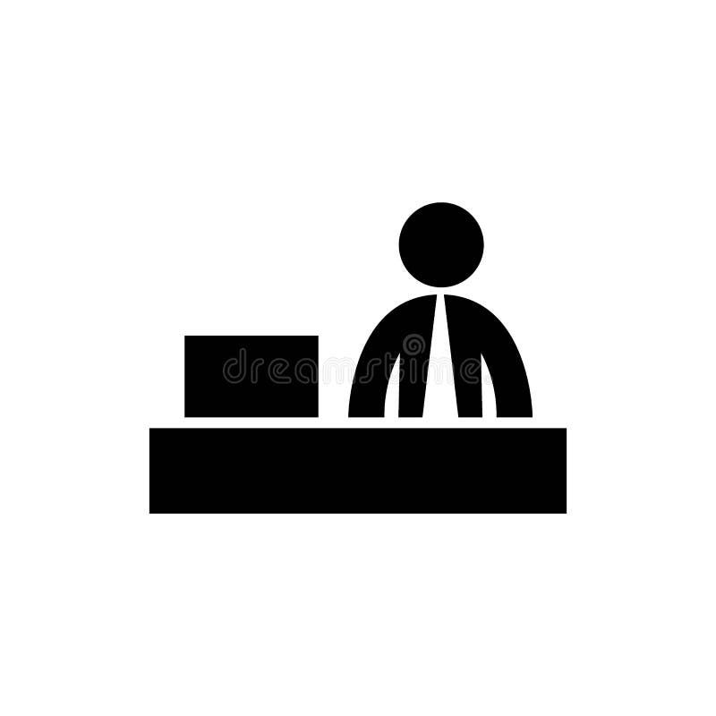 Office Worker Icon Logo Vector Design Template Stock Illustration ...