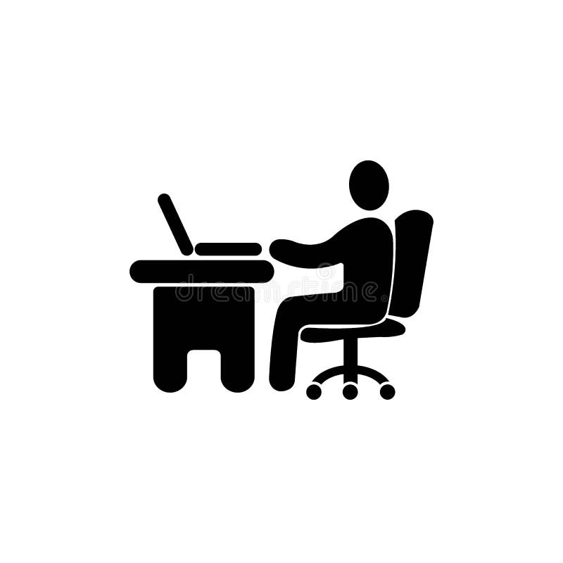 Office Worker Icon Logo Vector Design Template Stock Illustration ...