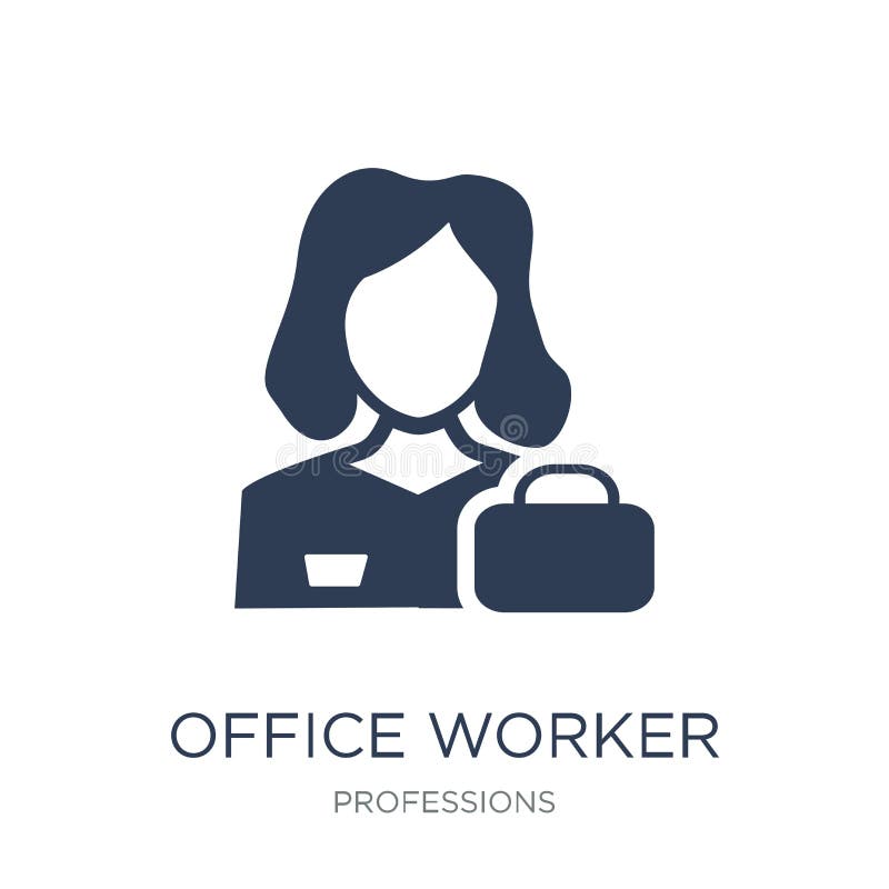 Office Worker Icon. Trendy Flat Vector Office Worker Icon on White ...