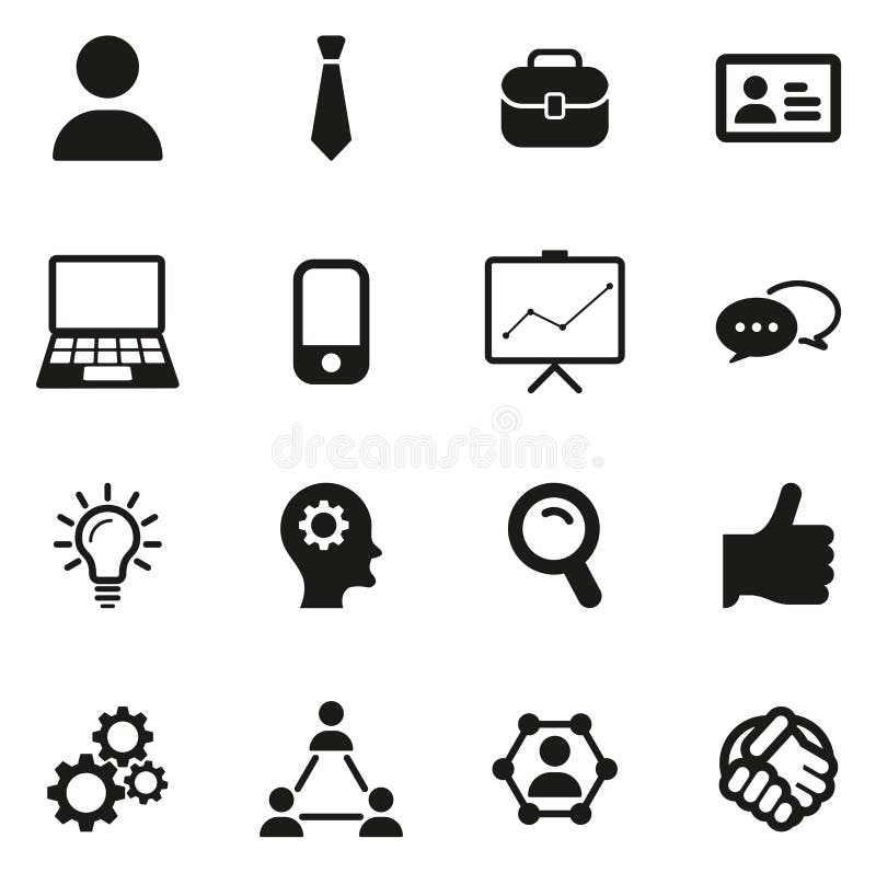 Office Worker Icons Flat Design Circle Stock Vector - Illustration of ...