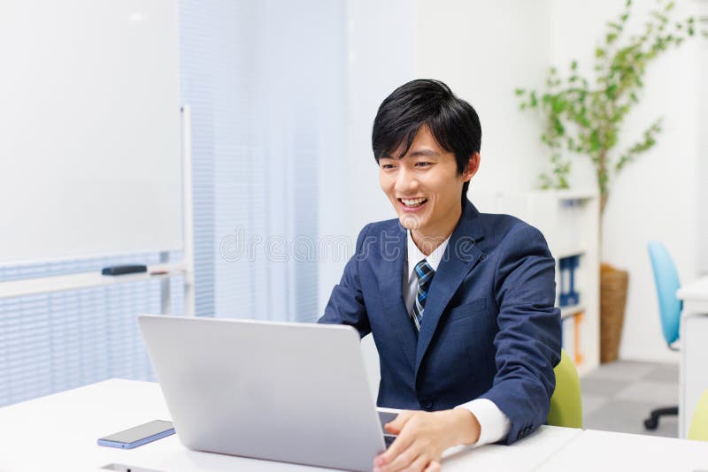 Desk work businessman stock photo. Image of businessmen - 282468424