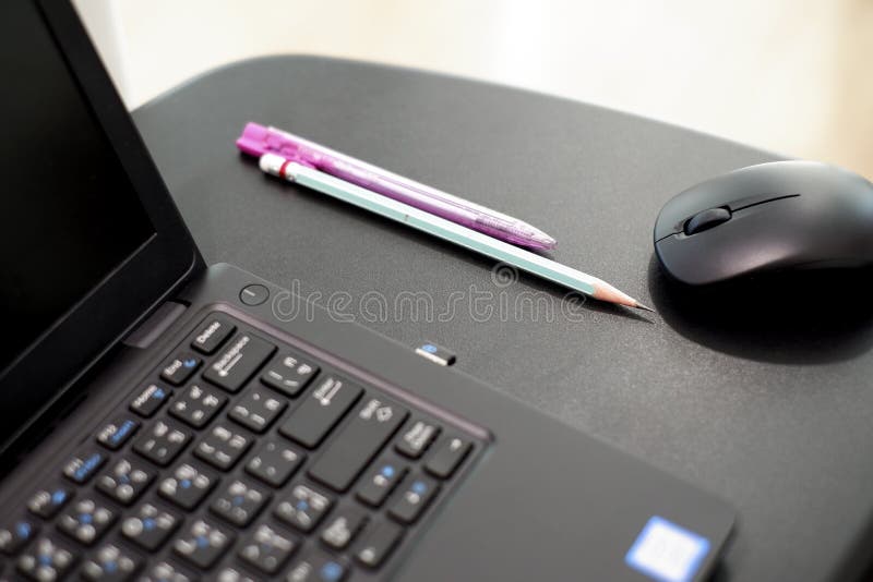 Office worker with laptop stock image. Image of workspace - 147987423