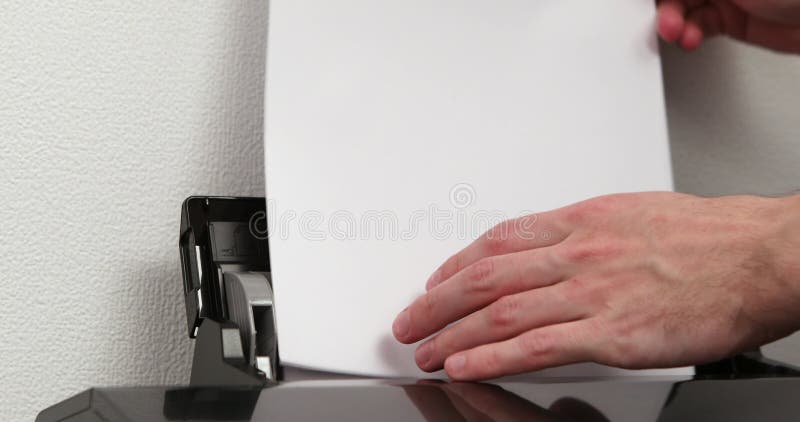 Office Worker Loading Paper into Printer Stock Video - Video of color ...